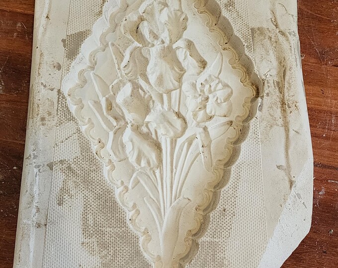 Vintage Slip Cast Mold- Ceramic- Iris Tile Plaque - Etsy