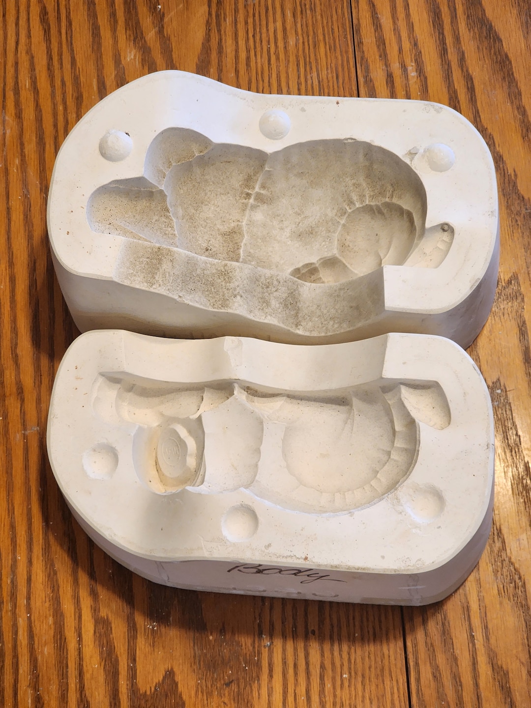 Vintage Slip Cast Mold- Ceramic- Headless Sleeping Deer- Kimple Molds ...