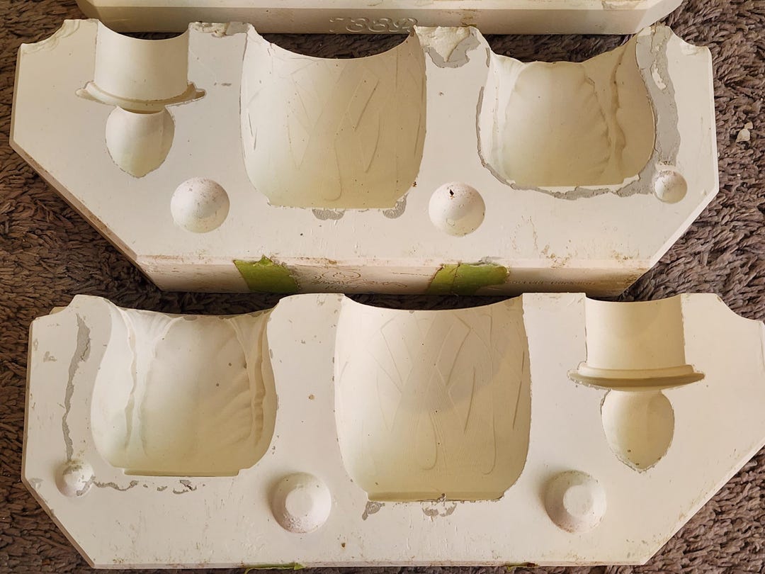 Vintage Slip Cast Mold- Ceramic- Tulip Jar and Basket- Duncan - Etsy