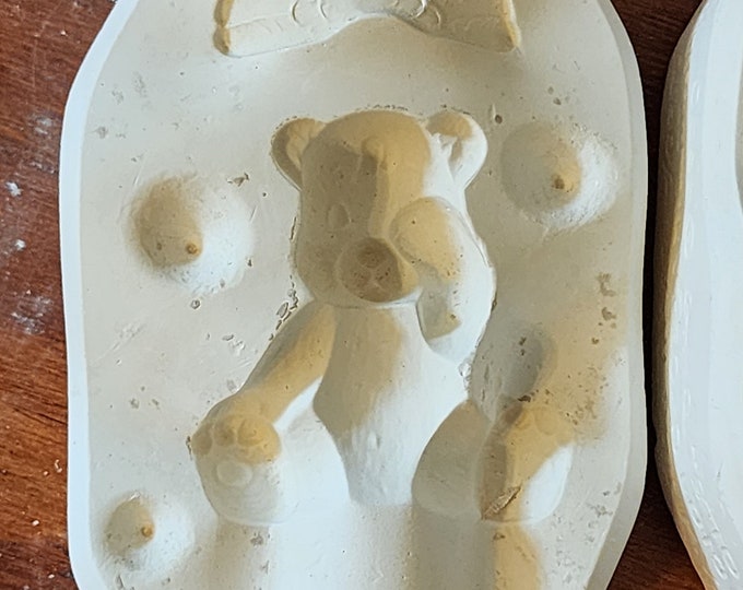 Vintage Slip Cast Mold- Ceramic- Yawning Bear With Wings- Scioto Molds ...