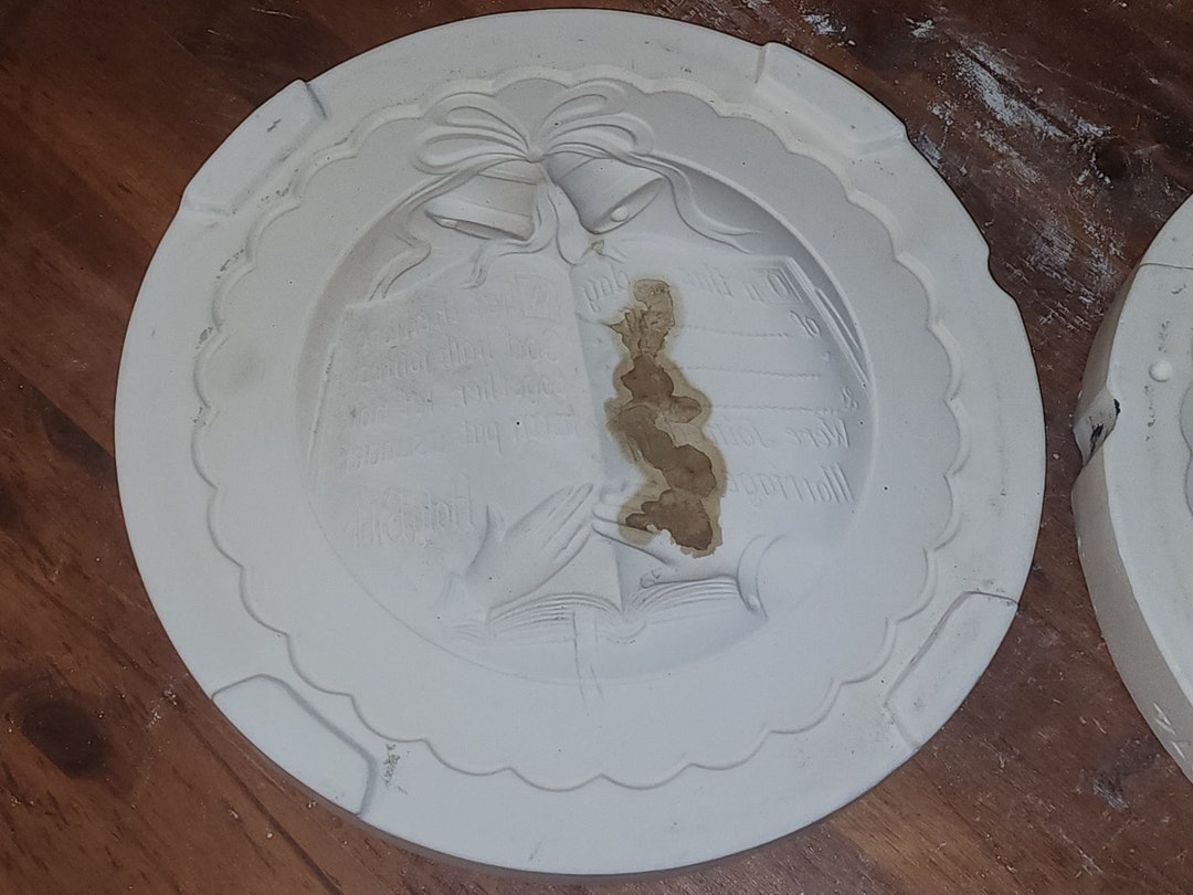 Vintage Slip Cast Mold- Ceramic- Large Wedding Plate- Leisure Ceramics ...
