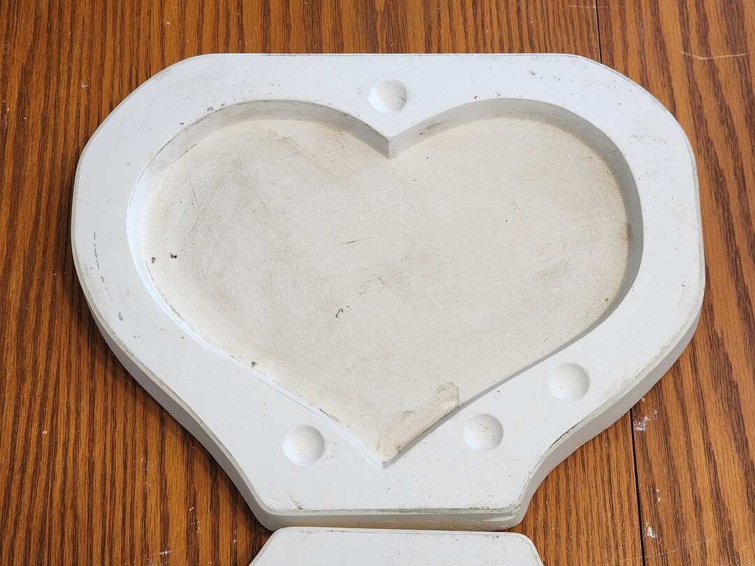 Vintage Slip Cast Mold- Ceramic- Large Heart Plate- Kimple Molds - Etsy