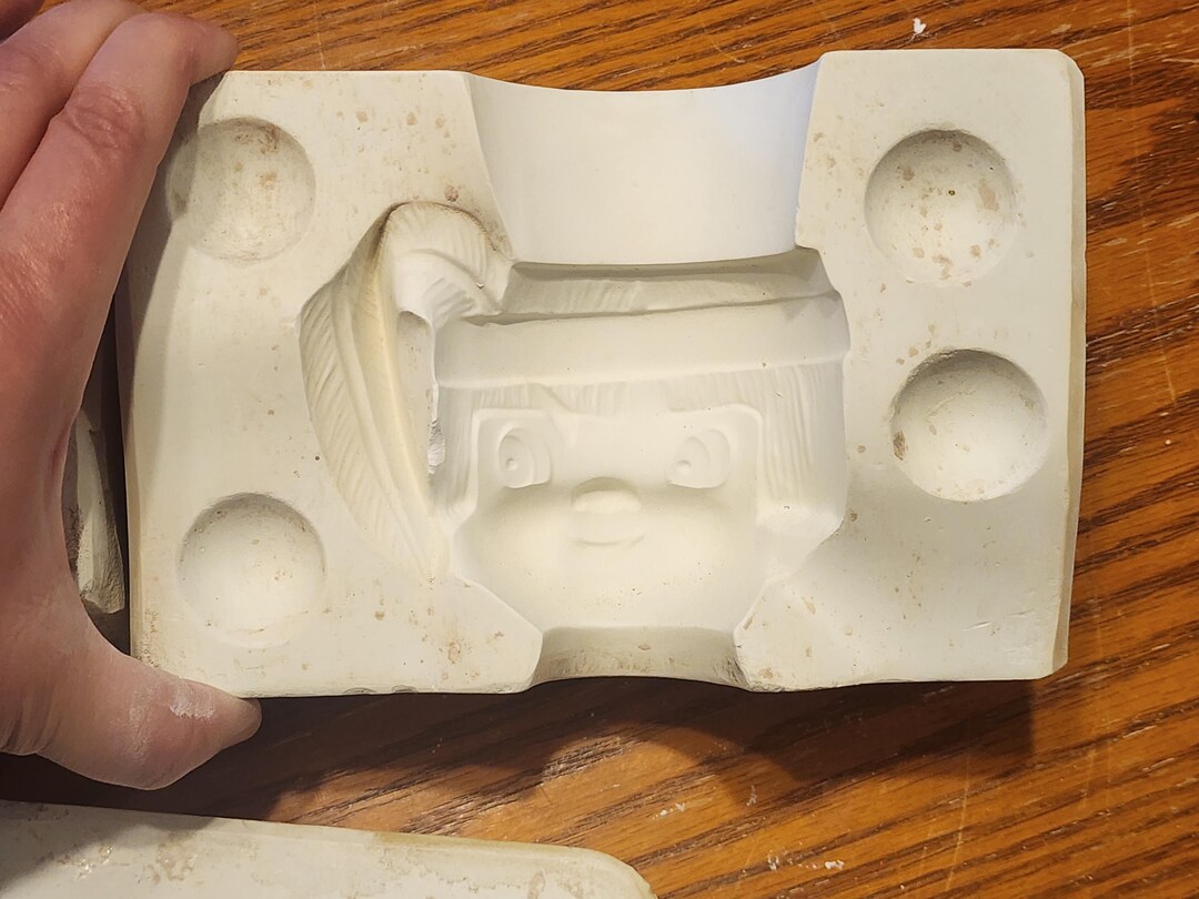 Vintage Slip Cast Mold Ceramic Small Head Mug - Etsy