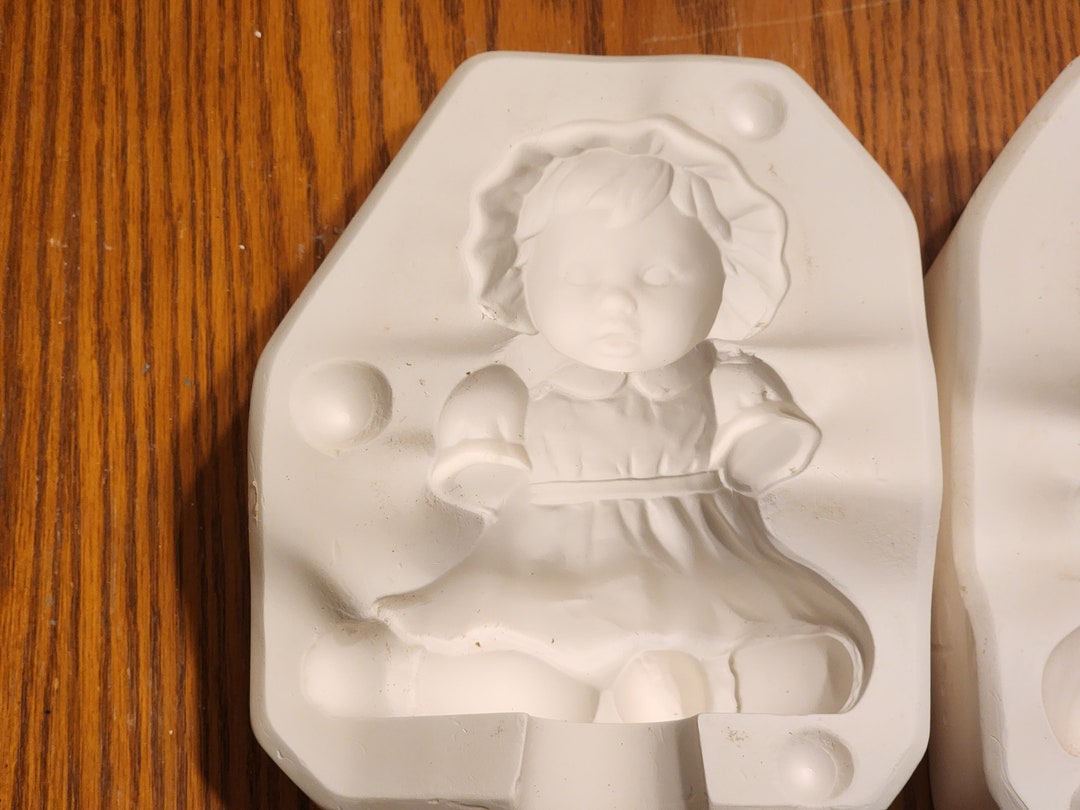 Vintage Slip Cast Mold- Ceramic- Baby Girl Doll - 2 Mold Bundle- Scioto ...