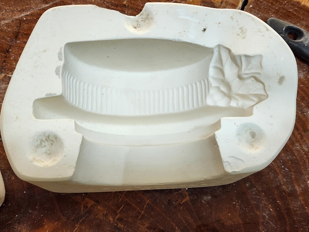 Vintage Slip Cast Mold- Ceramic- Snowman Hat Christmas Lid ...