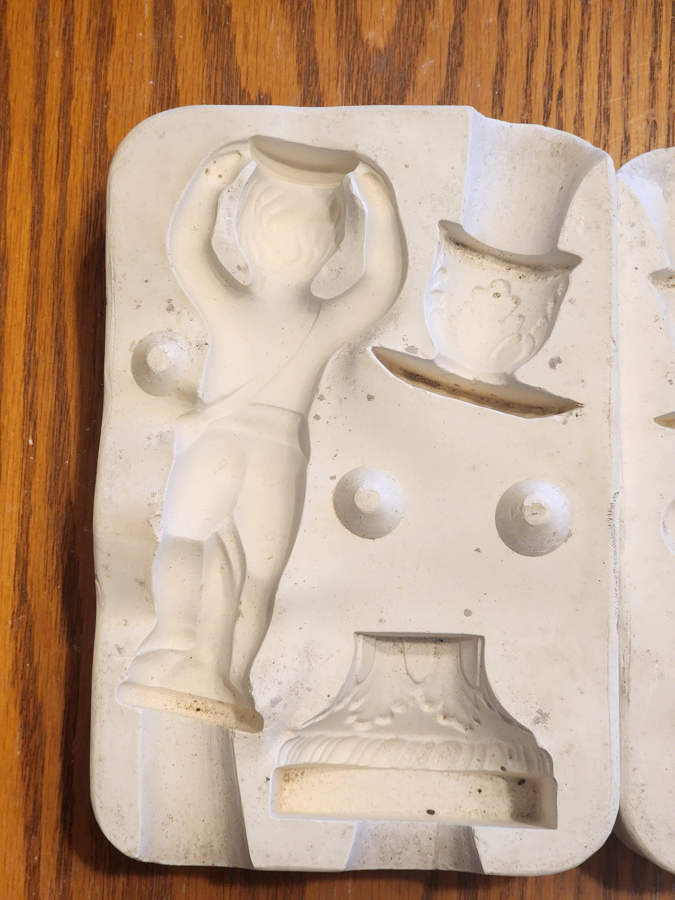 Vintage Slip Cast Mold Ceramic Small Cherub Candlestick Molder - Etsy