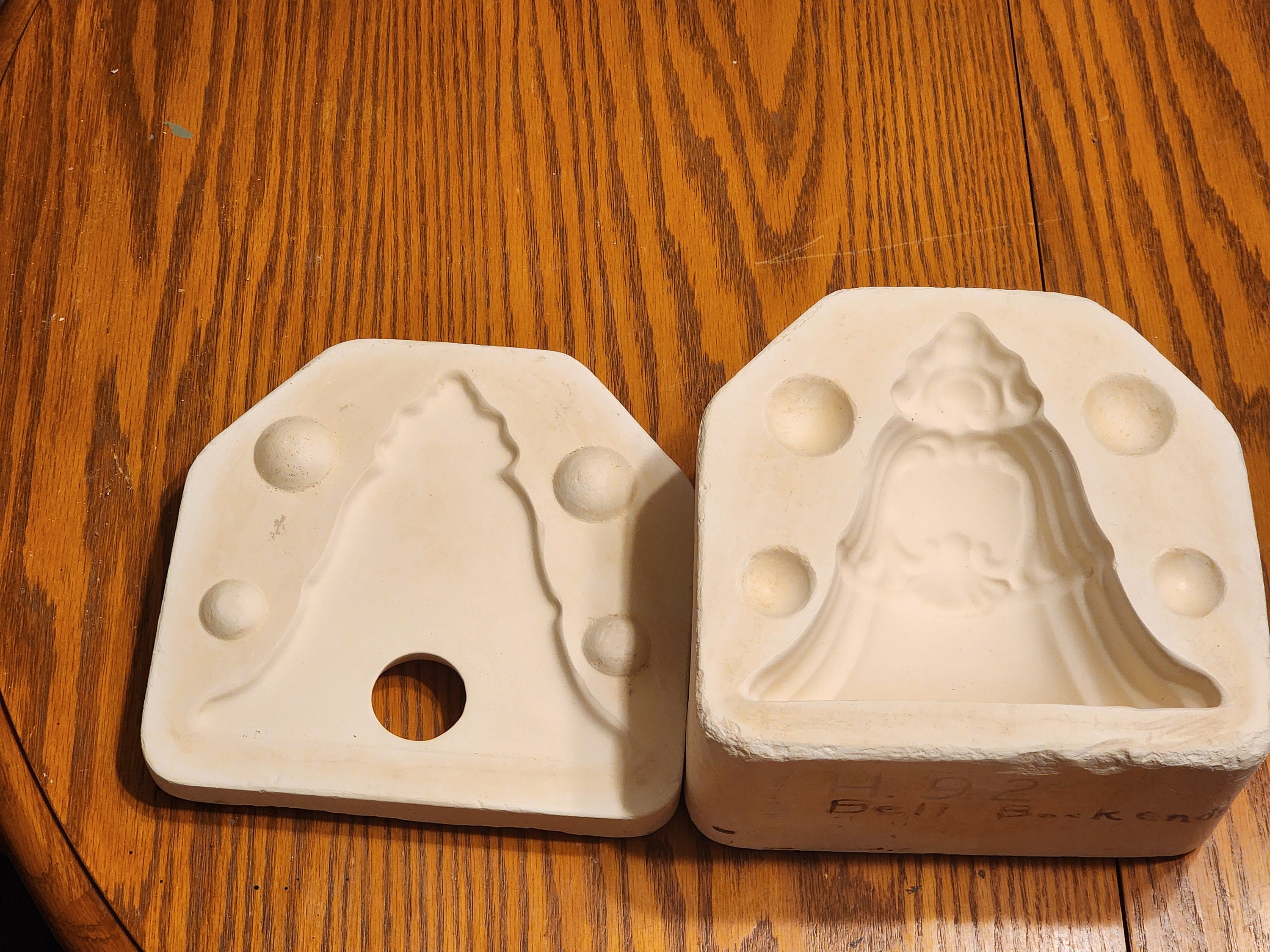 Vintage Slip Cast Mold Ceramic Bell Bookend - Etsy