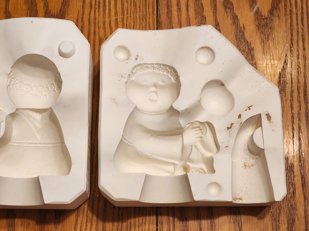 Vintage Slip Cast Mold- Ceramic- Singing Monk Candle Holder- Duncan ...