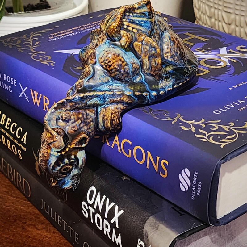 Book Dragon Shelf Sitter - Etsy