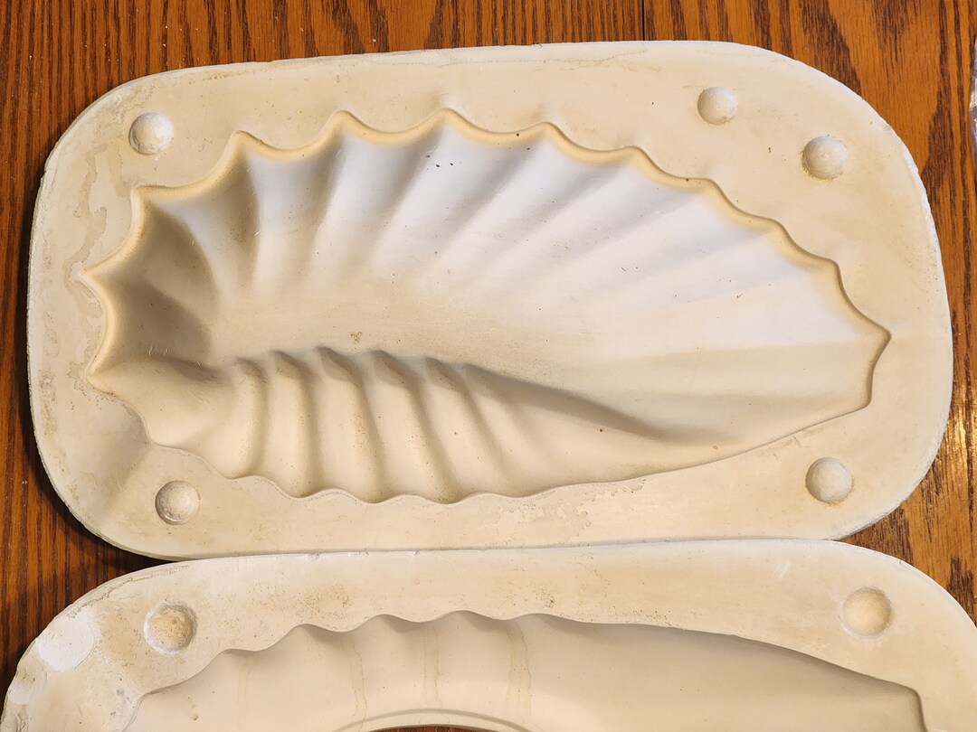 Vintage Slip Cast Mold- Ceramic- XL Shell Dish- Cramer Mold - Etsy
