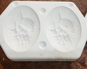 Vintage Slip Cast Mold- Ceramic- Iris Tile Plaque - Etsy