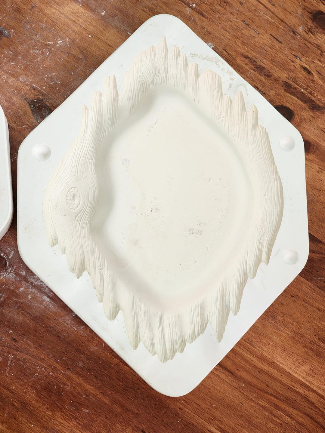 Vintage Slip Cast Mold- Ceramic- Large Wood Textured Tray- Duncan - Etsy