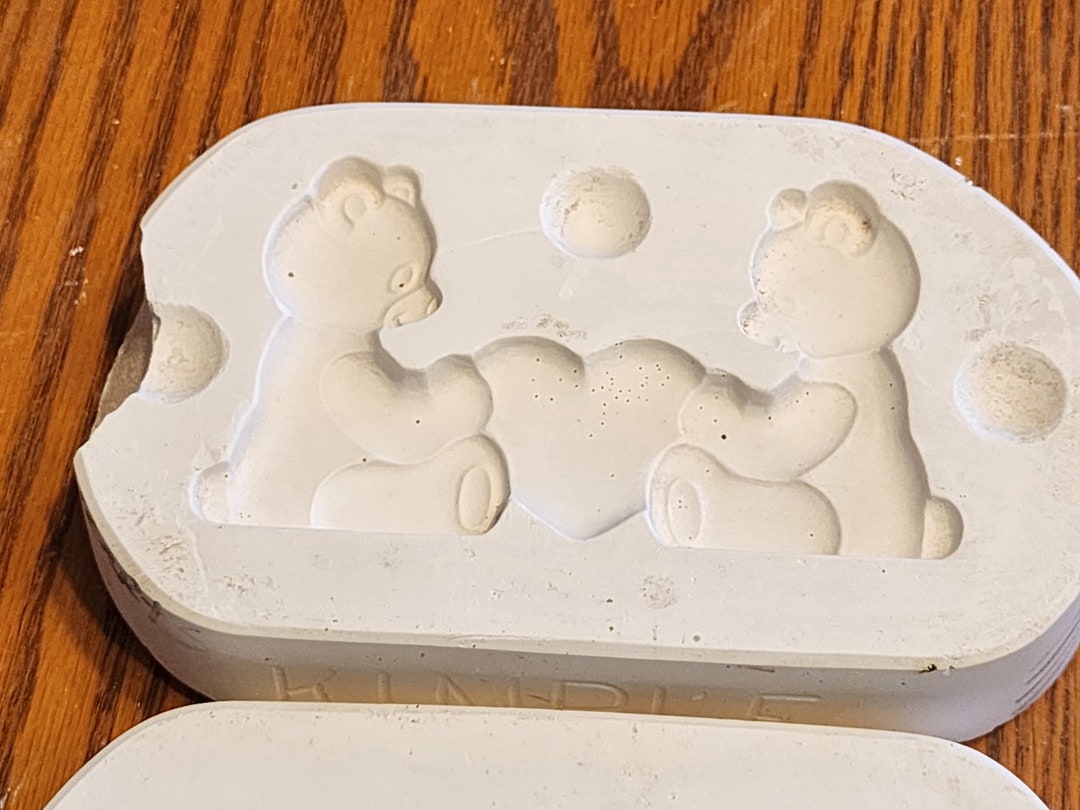 Vintage Slip Cast Mold- Ceramic- Bears & Heart- Kimple Molds - Etsy