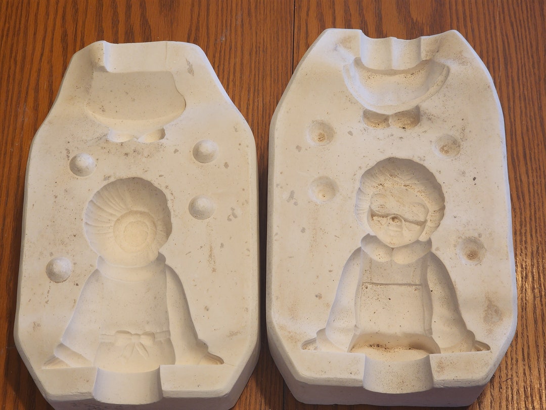 Vintage Slip Cast Mold- Ceramic- Softie Mrs Clause Stocking Holder ...