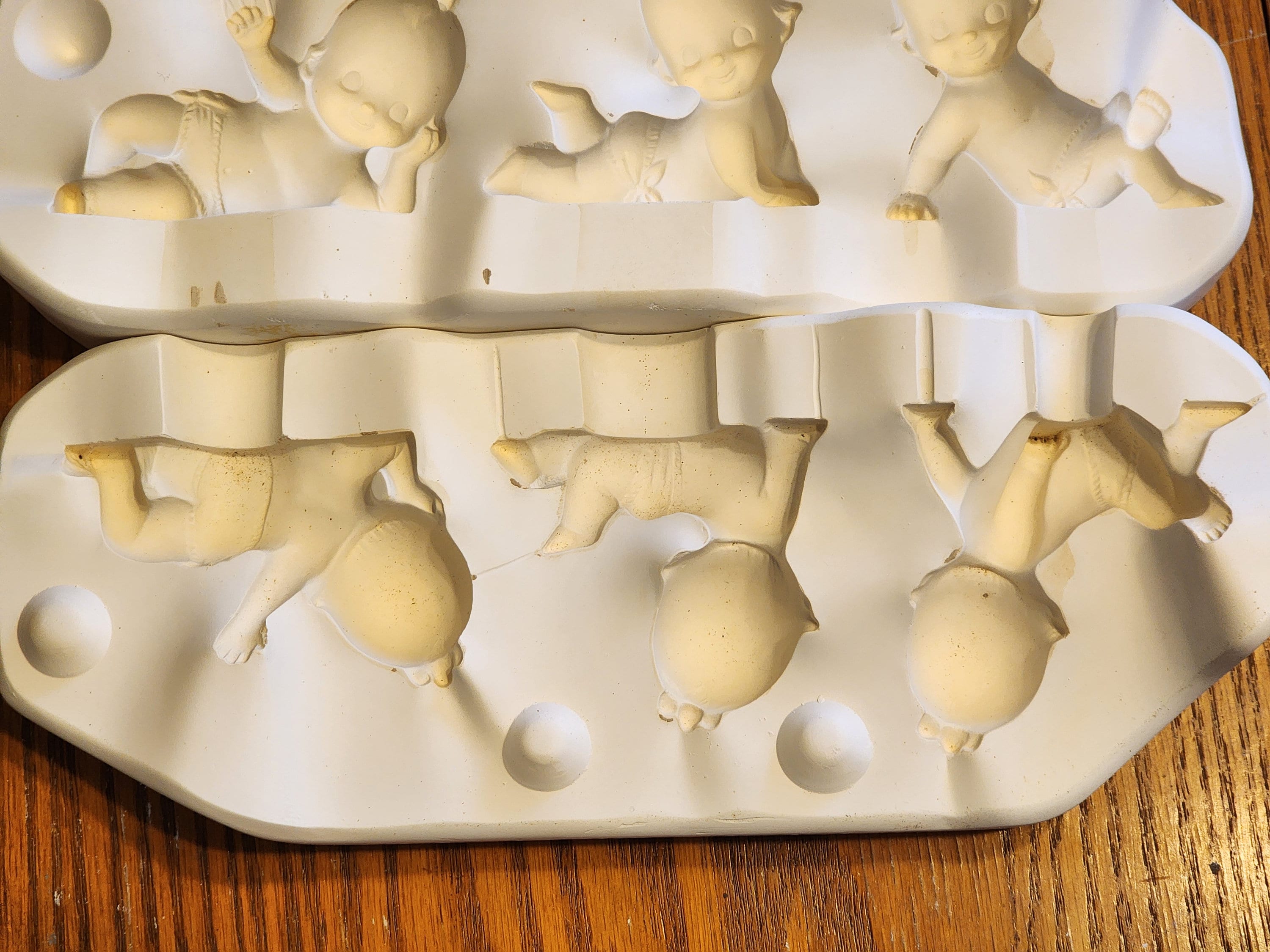 Vintage Slip Cast Mold Ceramic Baby Girls - Etsy