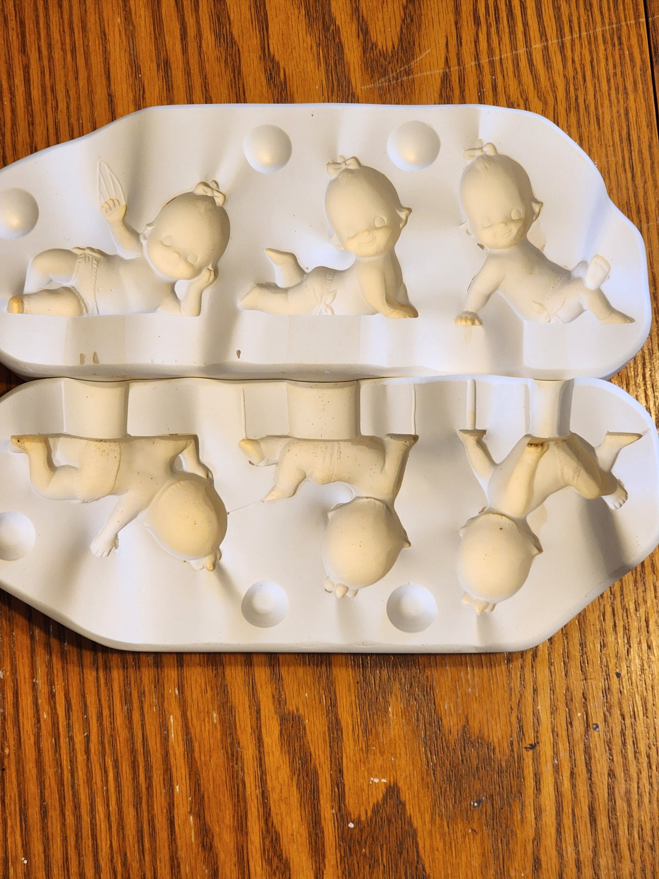 Vintage Slip Cast Mold Ceramic Baby Girls - Etsy