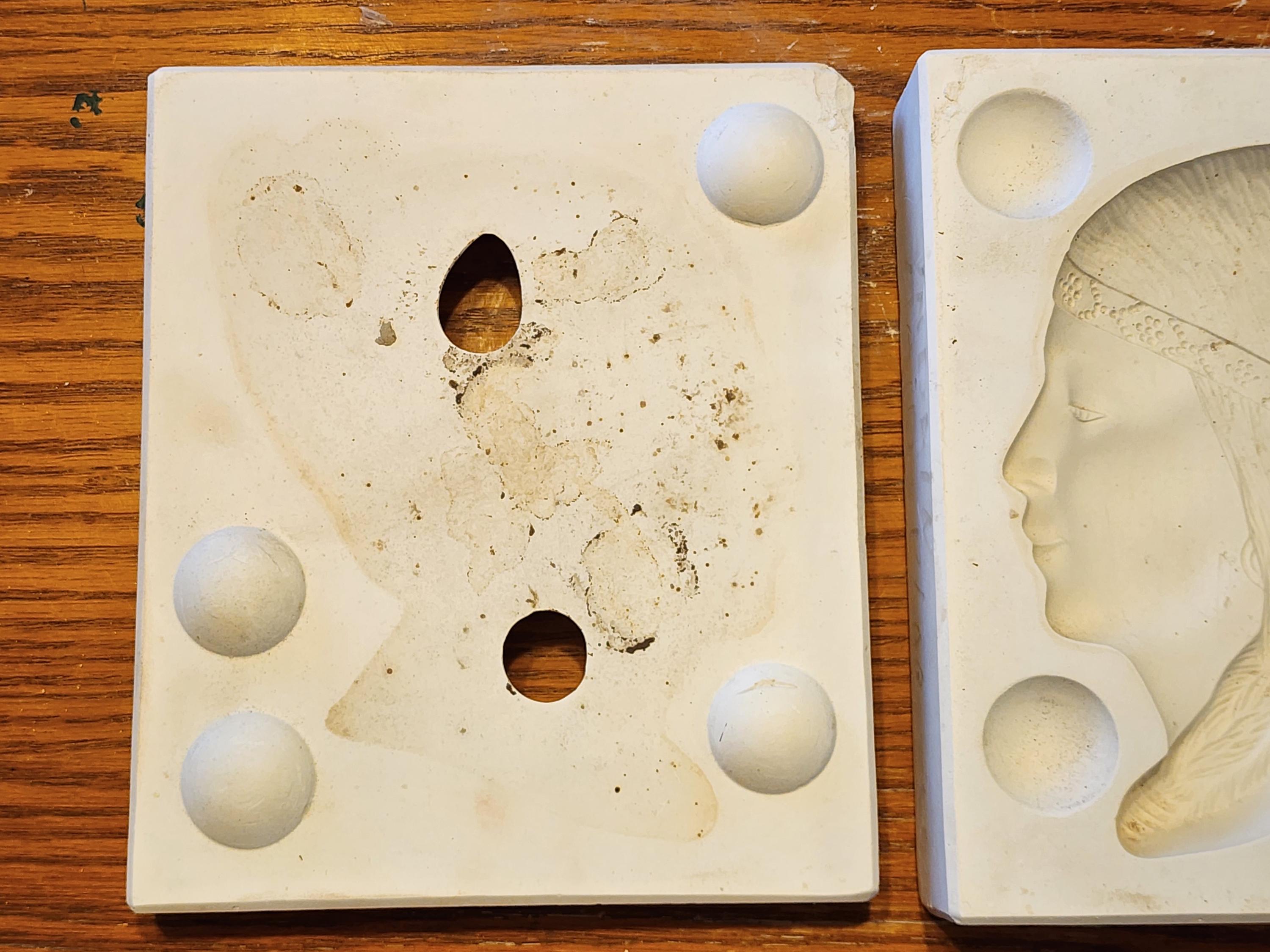 Vintage Slip Cast Mold- Ceramic- Indian Head Plaque- White Horse - Etsy