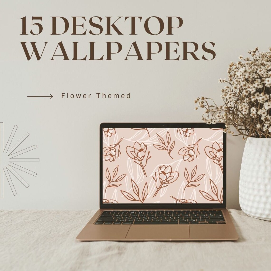 15 Desktop Wallpapers Flower Themed Desktop Wallpaper - Etsy