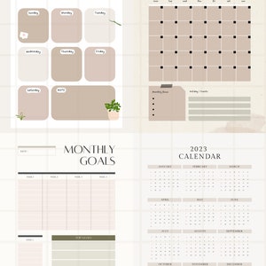 2023 Floral Digital Planner Set 4 Things Included, Weekly Planner ...