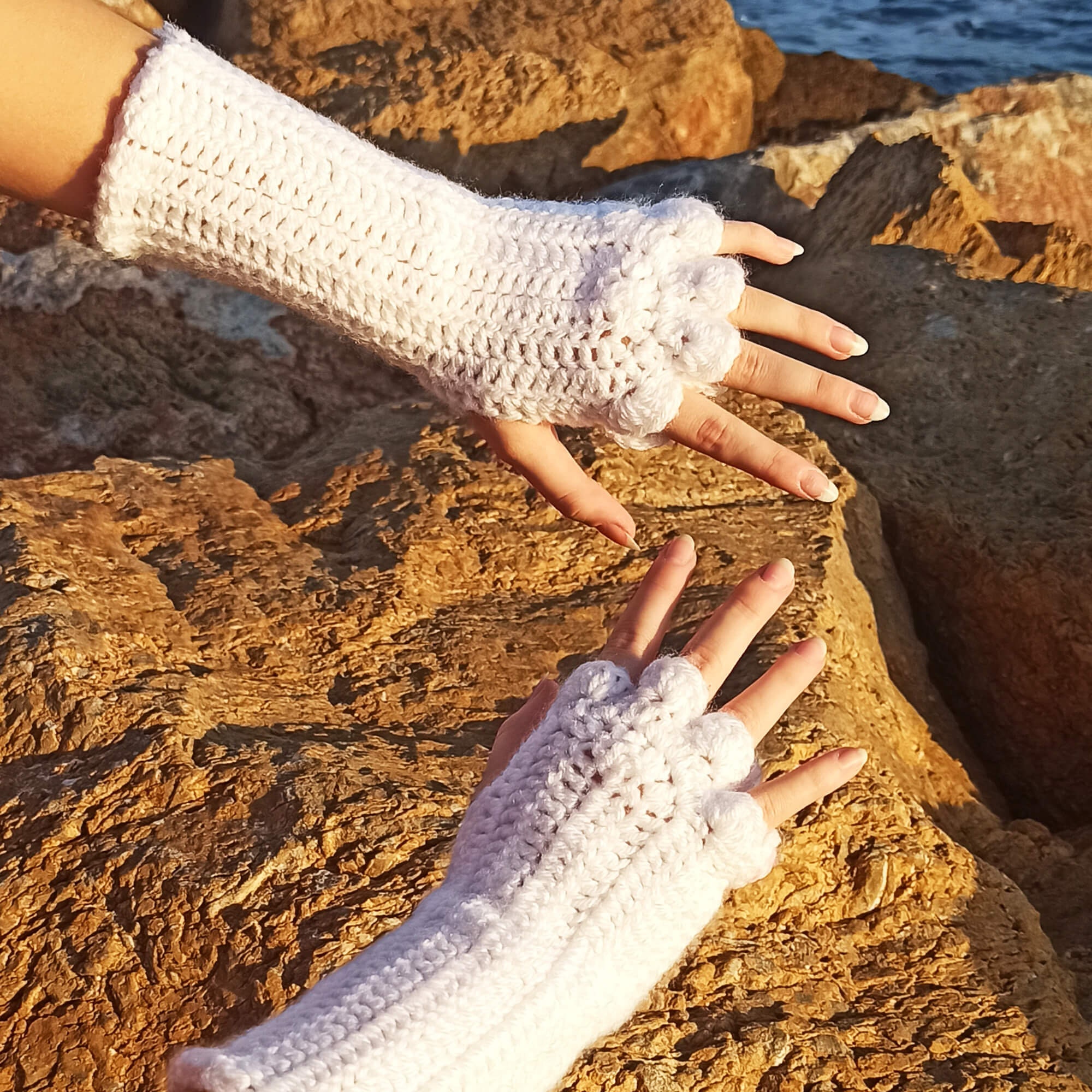 Handmade Crochet Cat Paw Fingerless Gloves, Acrylic Mittens - Etsy