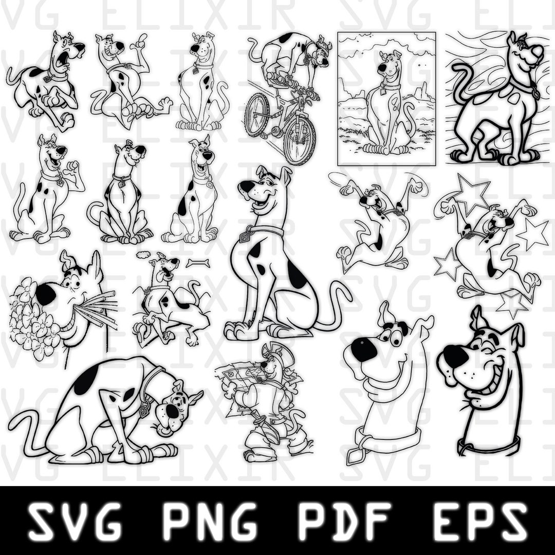 Scooby Doo Svg Scooby Doo Vector Scooby Doo Silhouette Svg Etsy