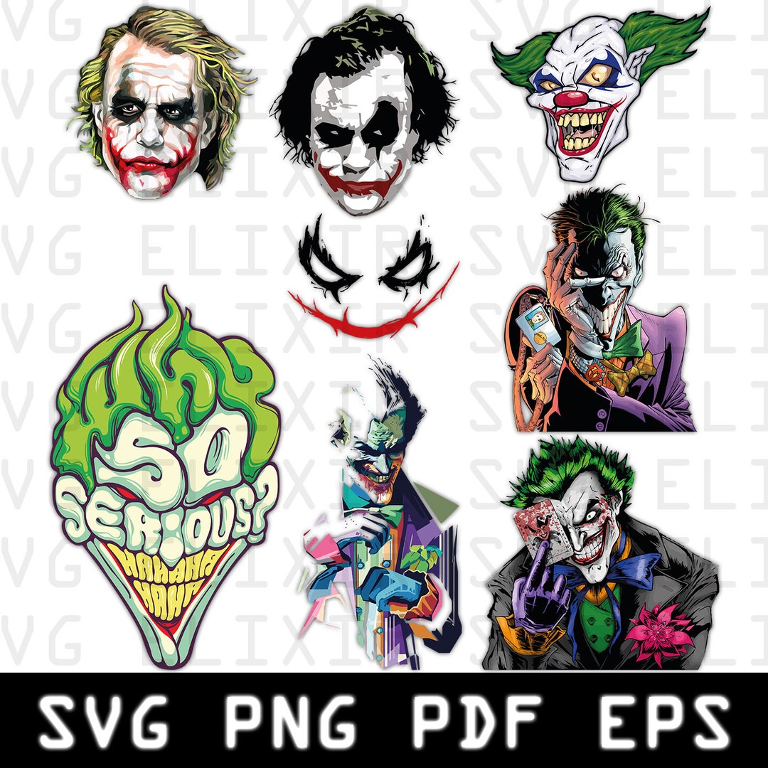 Joker SVG Joker Vector Joker Face SVG Joker Face Vector - Etsy México