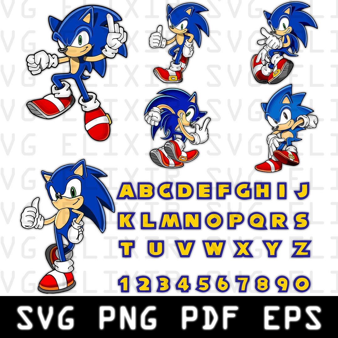 Sonic SVG Sonic Vector Sonic Font SVG Sonic Font Vector - Etsy