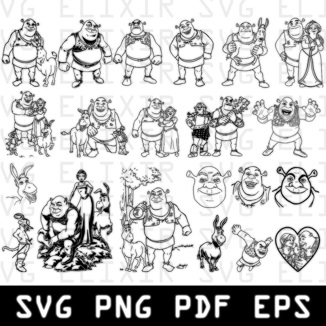Shrek Friends Svg Shrek Friends Vector Shrek Cricut Shrek Etsy Australia Porn Sex Picture