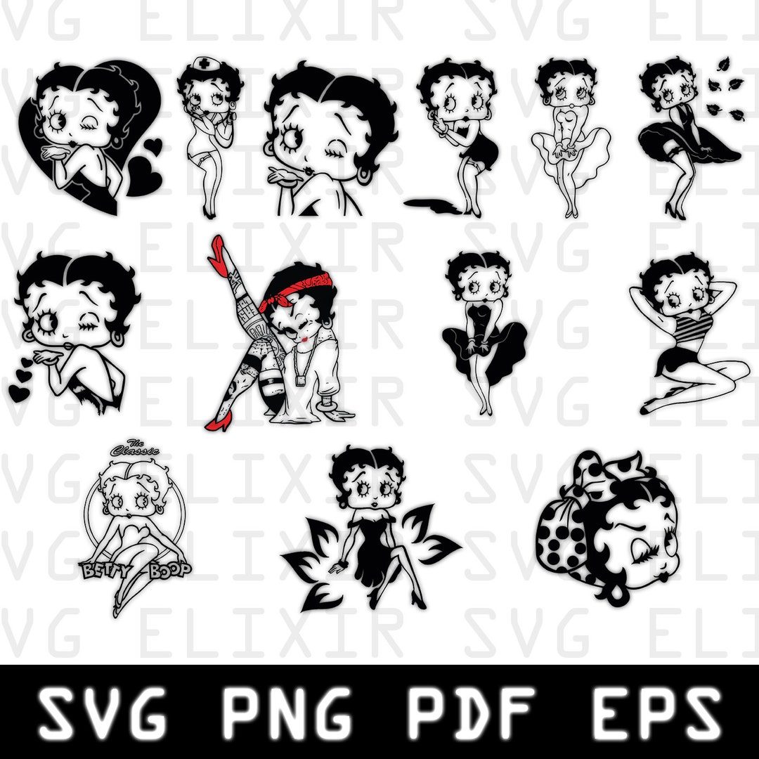 Betty Boop Black And White Tattoo