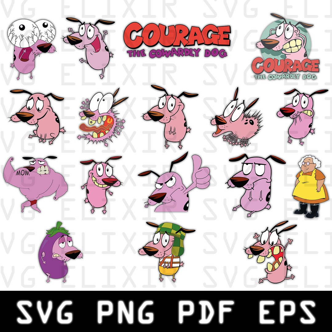 Courage the Cowardly Dog SVG Courage the Cowardly Dog Vector - Etsy Canada