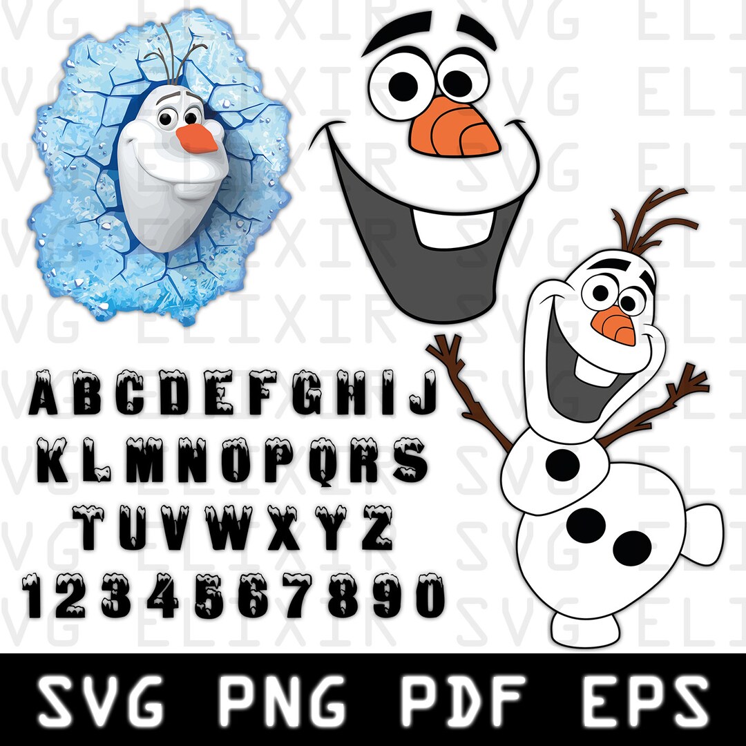 Frozen SVG Frozen Vector Olaf SVG Olaf Vector Olaf Font - Etsy