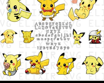 Baby Pikachu Font - Etsy