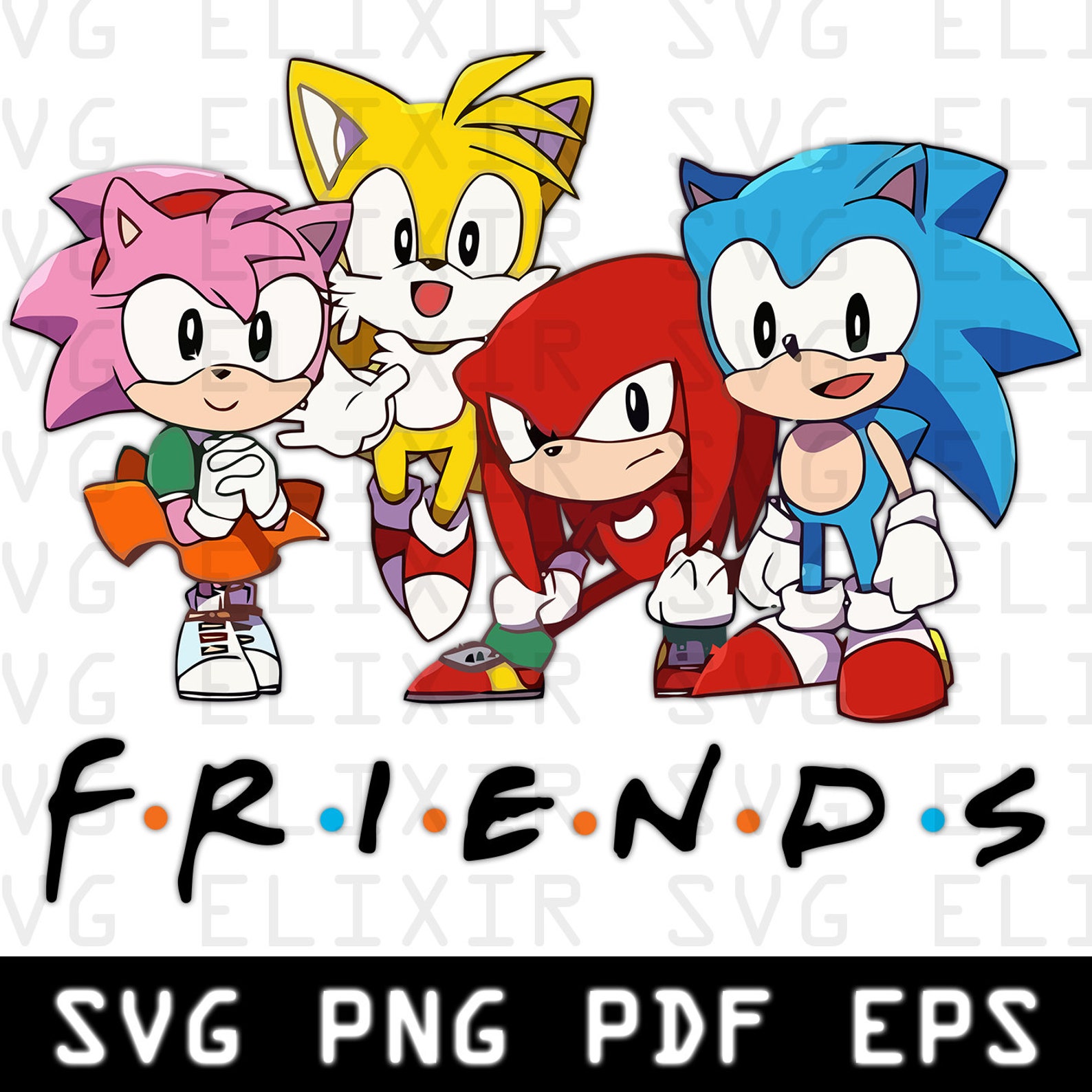 Sonic SVG Sonic Vector Sonic Friends SVG Sonic Friends - Etsy España