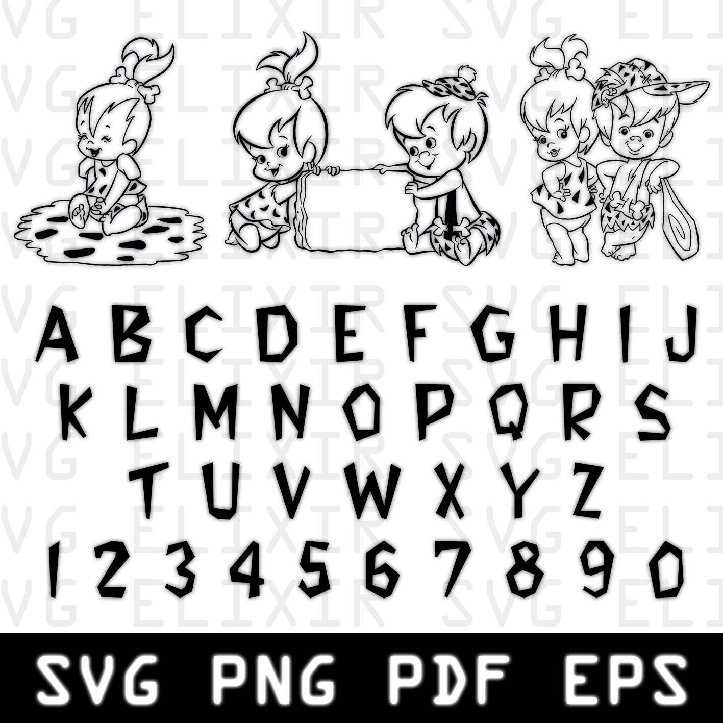 Flintstones SVG Flintstones Vector Flintstones Font SVG, 49% OFF
