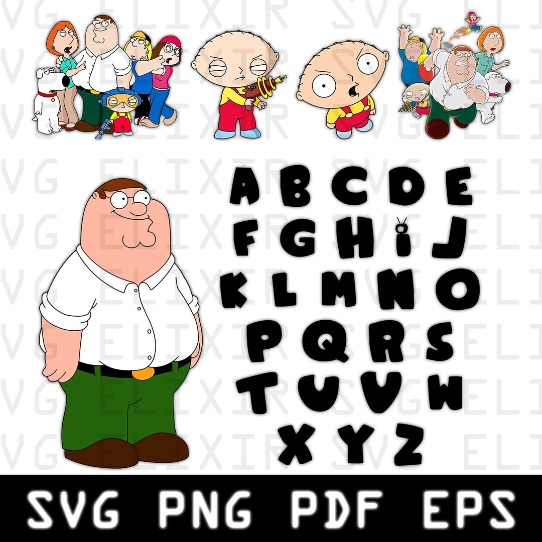 Family Guy SVG Family Guy Vector Family Guy Font SVG Family - Etsy