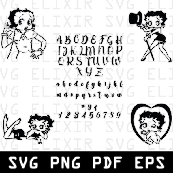 Betty Boop Svg - Etsy
