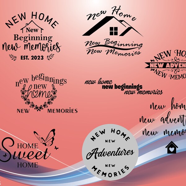 New Home Svg - Etsy