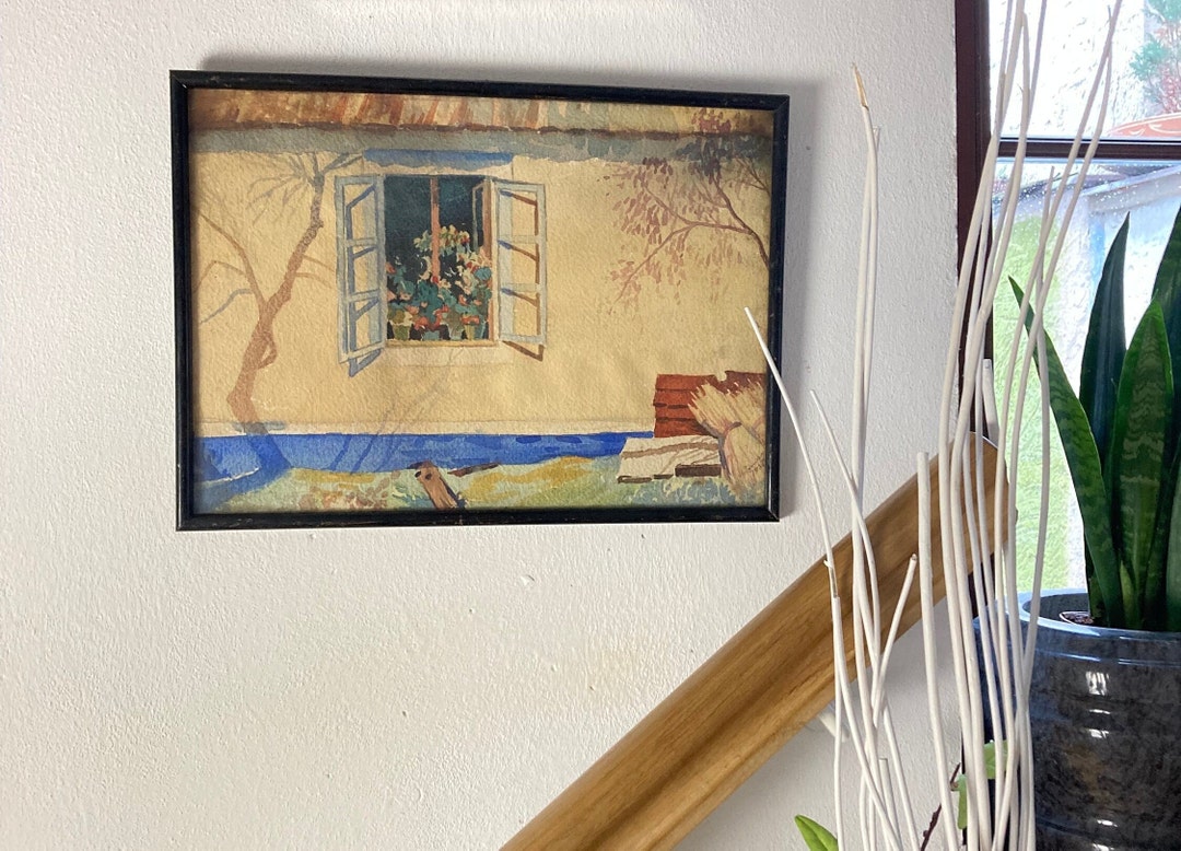 1930 Watercolor Painting on Paper by Czech Impressionist Signature ...