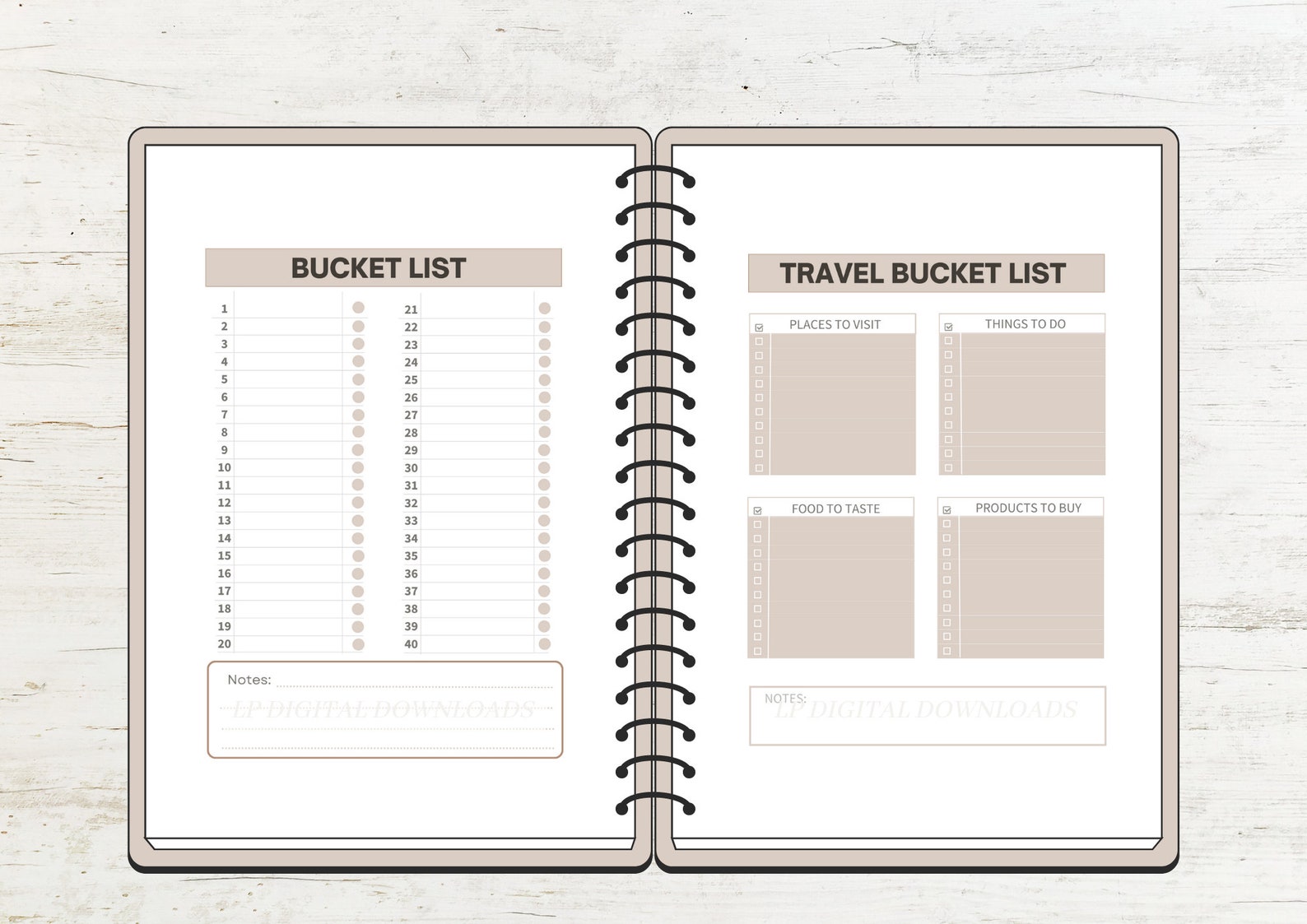 2023 Printable Bucket List Bundle | Buck Checklist | 2023 Goals | New ...
