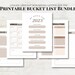 2023 Printable Bucket List Bundle | Buck Checklist | 2023 Goals | New ...