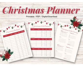 Christmas Gift Planner Printable Gift and Budget Tracker - Etsy