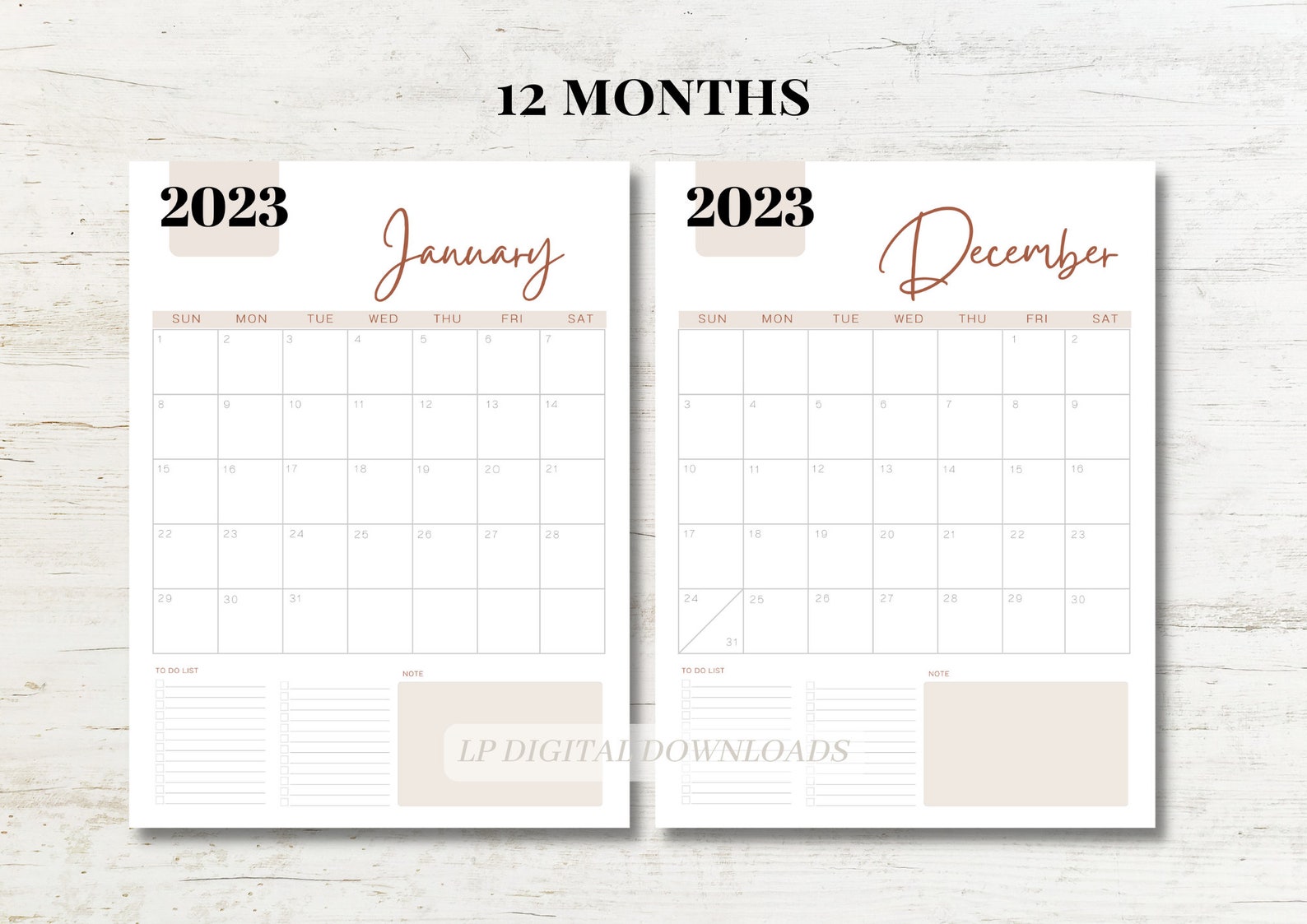 2023 Monthly Calendar Portrait Printable Calendar Calendar Template ...