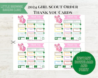2023 Girl Scout Cookie Thank You Cards | Little Brownie Bakers (LBB ...
