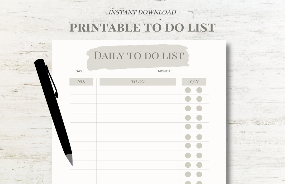 Daily to Do List / Printable to Do List / to Do List Planner / Life ...