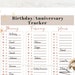 Birthday Anniversary Tracker 2023 | Birthday Tracker | Anniversary ...
