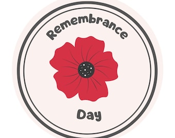 Poppy Stickers Remembrance Day - Etsy