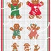 Gingerbread Family Christmas Counted Cross Stitch Pattern, Digital ...