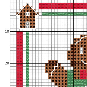 Gingerbread Family Christmas Counted Cross Stitch Pattern, Digital ...