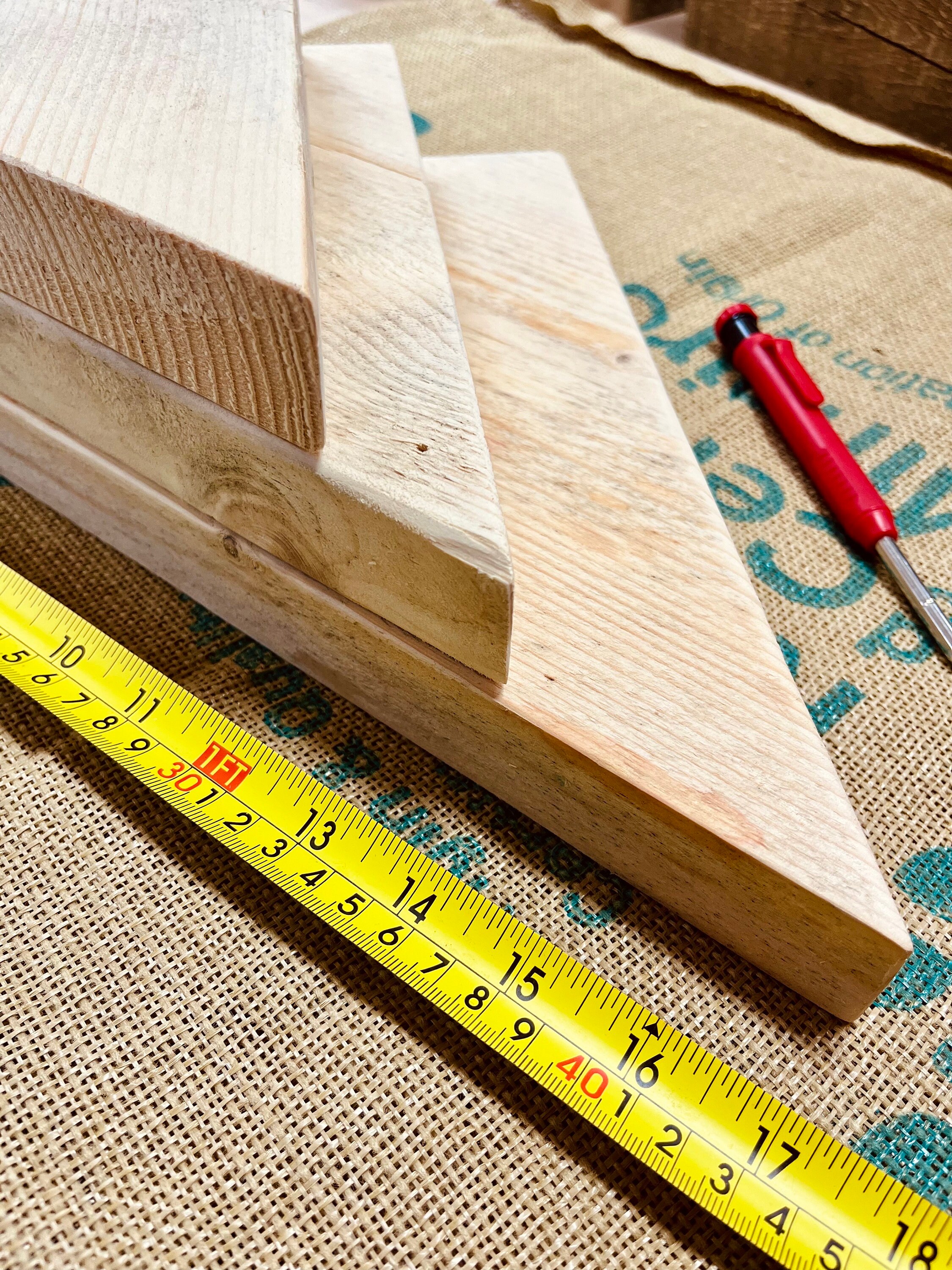 Scaffold Board Corner Shelf Large Corner Shelving Wooden Scaffold Board ...
