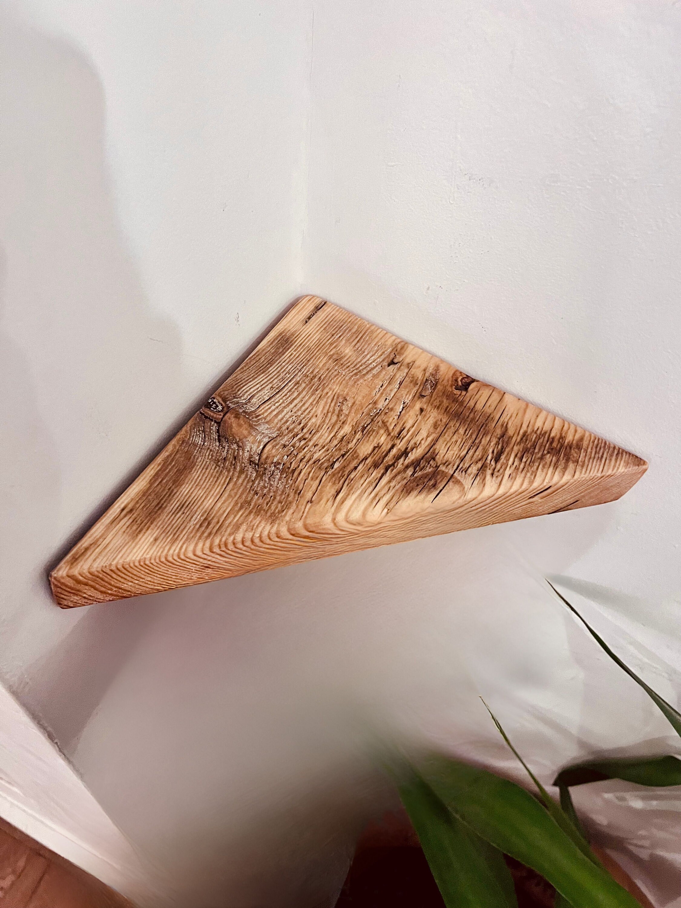 Scaffold Board Corner Shelf Large Corner Shelving Wooden Scaffold Board ...